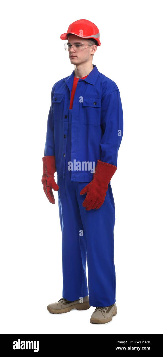 Worker wearing full safety Cut Out Stock Images & Pictures - Alamy