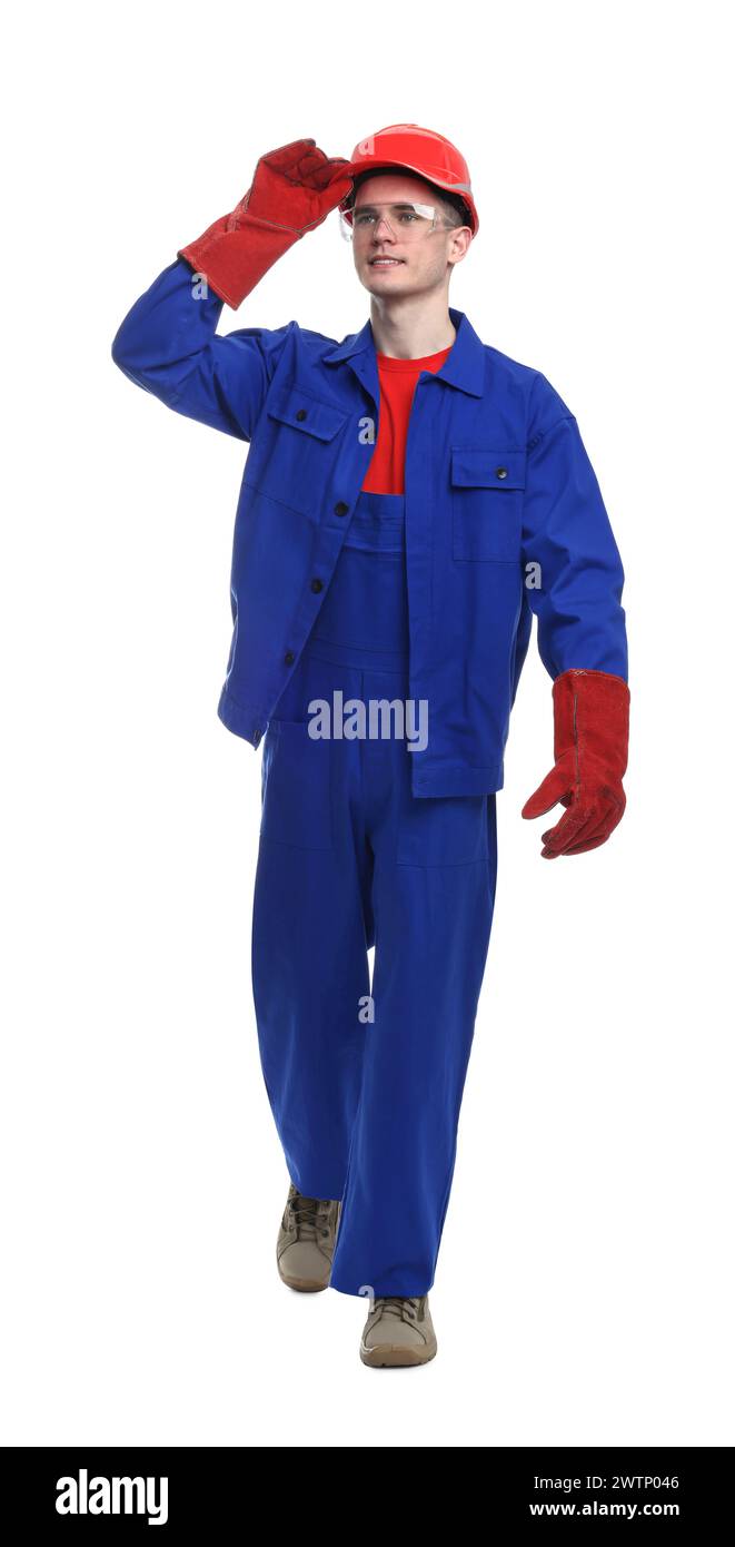 Worker wearing full safety Cut Out Stock Images & Pictures - Alamy