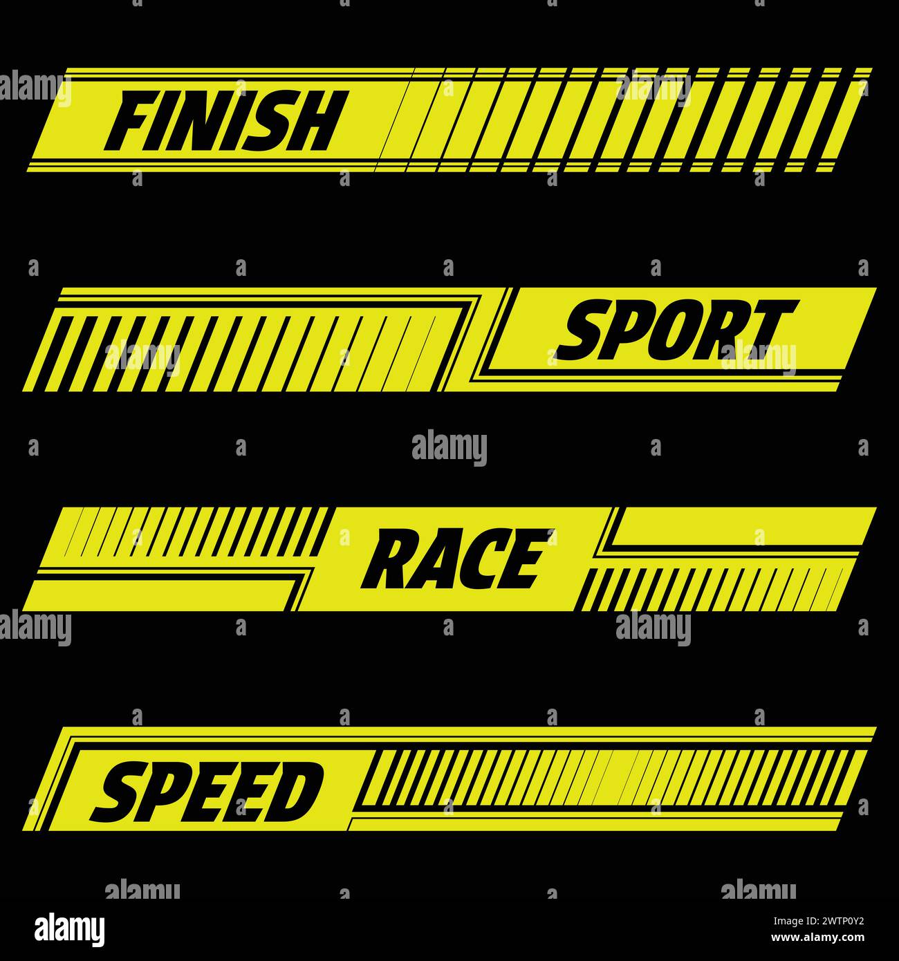 Text green sport decals set Stock Vector Image & Art - Alamy