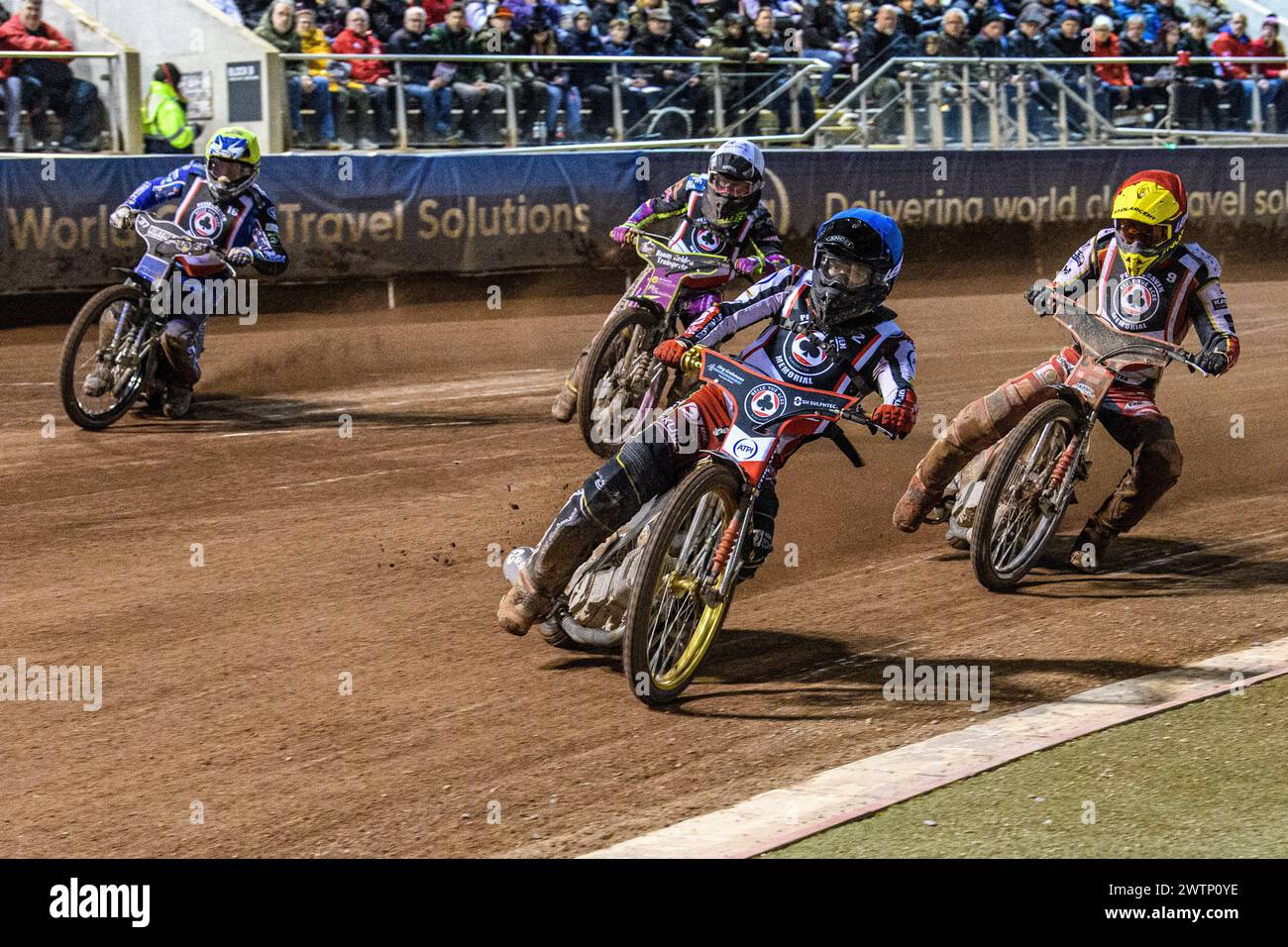 Manchester on Monday 18th March 2024. Germany's Norick Blödorn (Blue ...