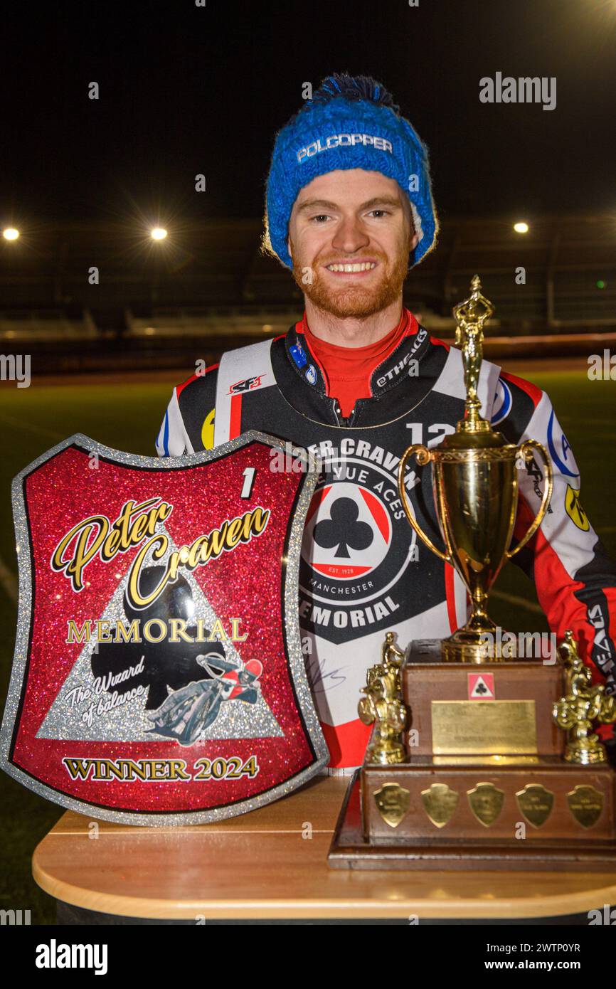 Manchester on Monday 18th March 2024. Peter Craven Trophy Winner ...