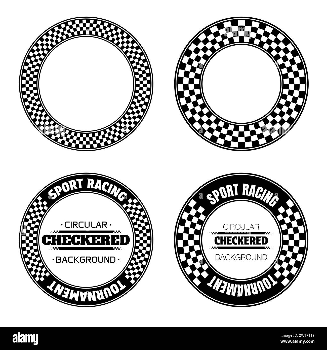 Circle checkered text labels Stock Vector Image & Art - Alamy