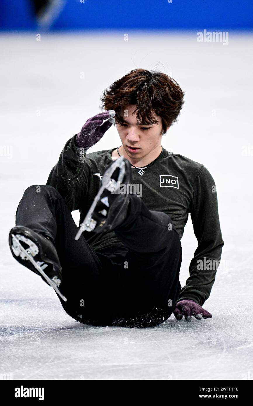 Montreal, Canada. 18 March, 2024. Shoma UNO (JPN), during Men Practice ...