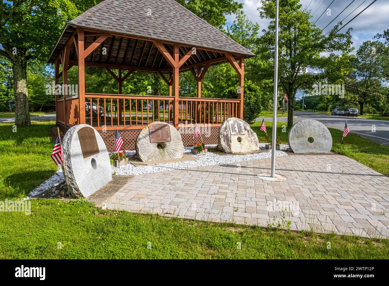 Bandstand on the Wendell, MA Town Common Stock Photo - Alamy