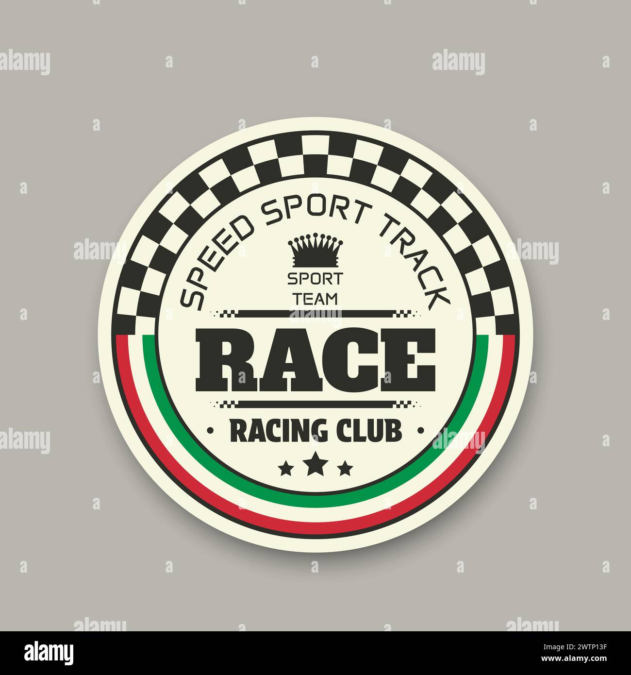 Yellow Italy race circle emblem Stock Vector Image & Art - Alamy