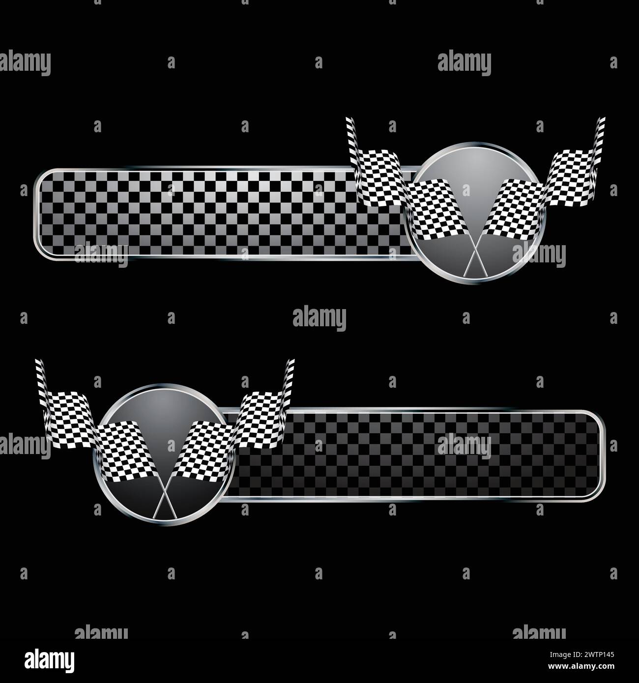 Checkered flags banners set Stock Vector Image & Art - Alamy