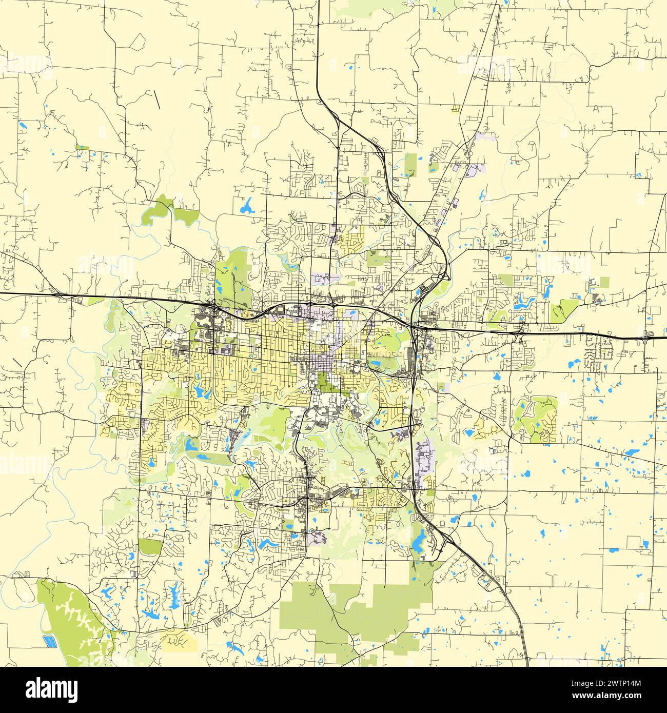 Map of Columbia, Missouri, USA Stock Vector Image & Art - Alamy