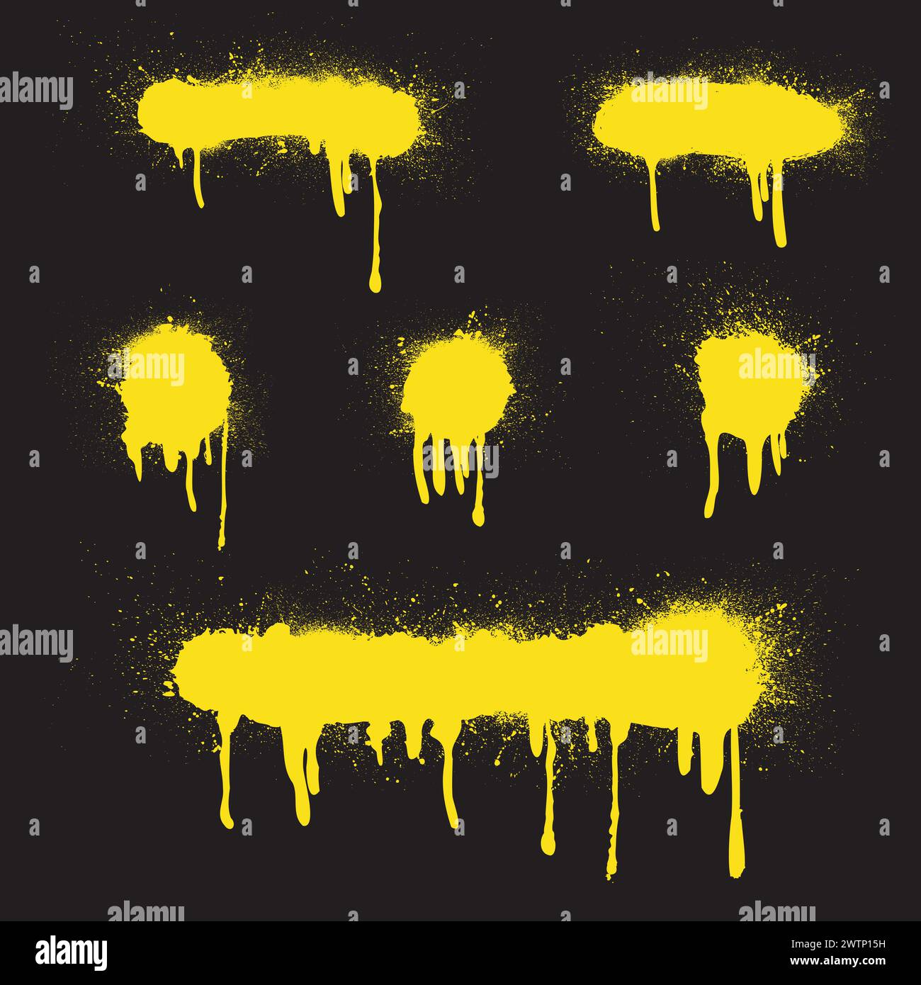 Yellow paint stains spray Stock Vector Images - Alamy