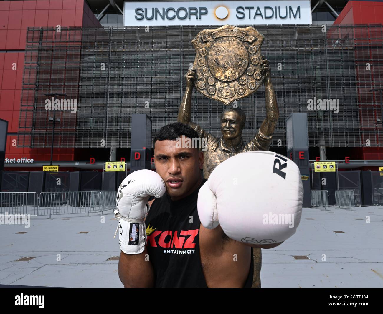 Brisbane, Australia. 19th Mar, 2024. Boxer and Rugby League player ...