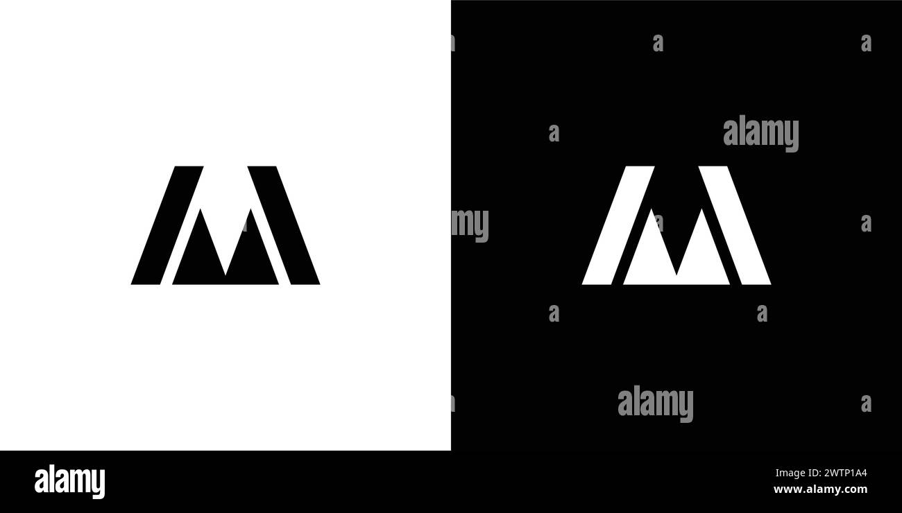 Modern and Bold letter M initials logo design Stock Vector Image & Art ...