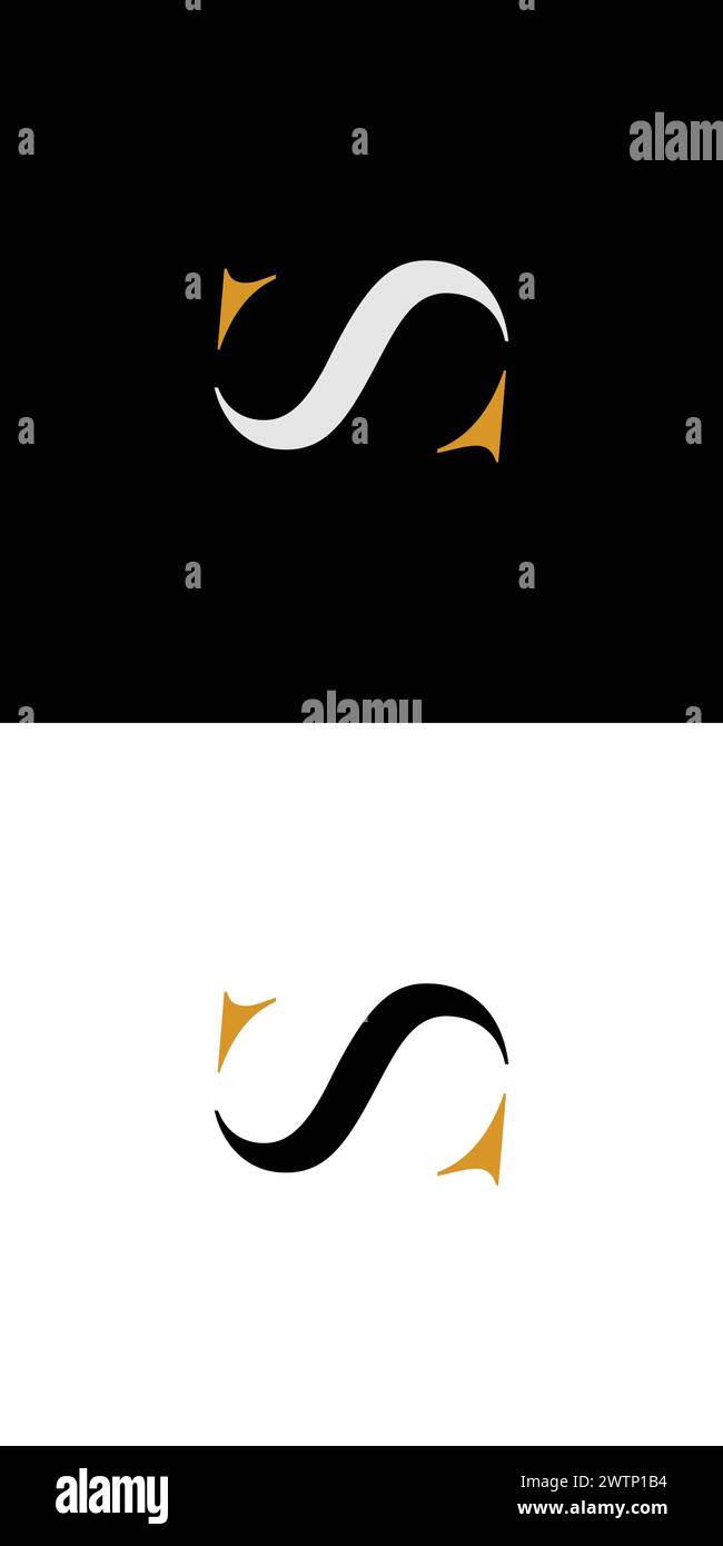 Modern and unique letter S initials logo design Stock Vector Image ...