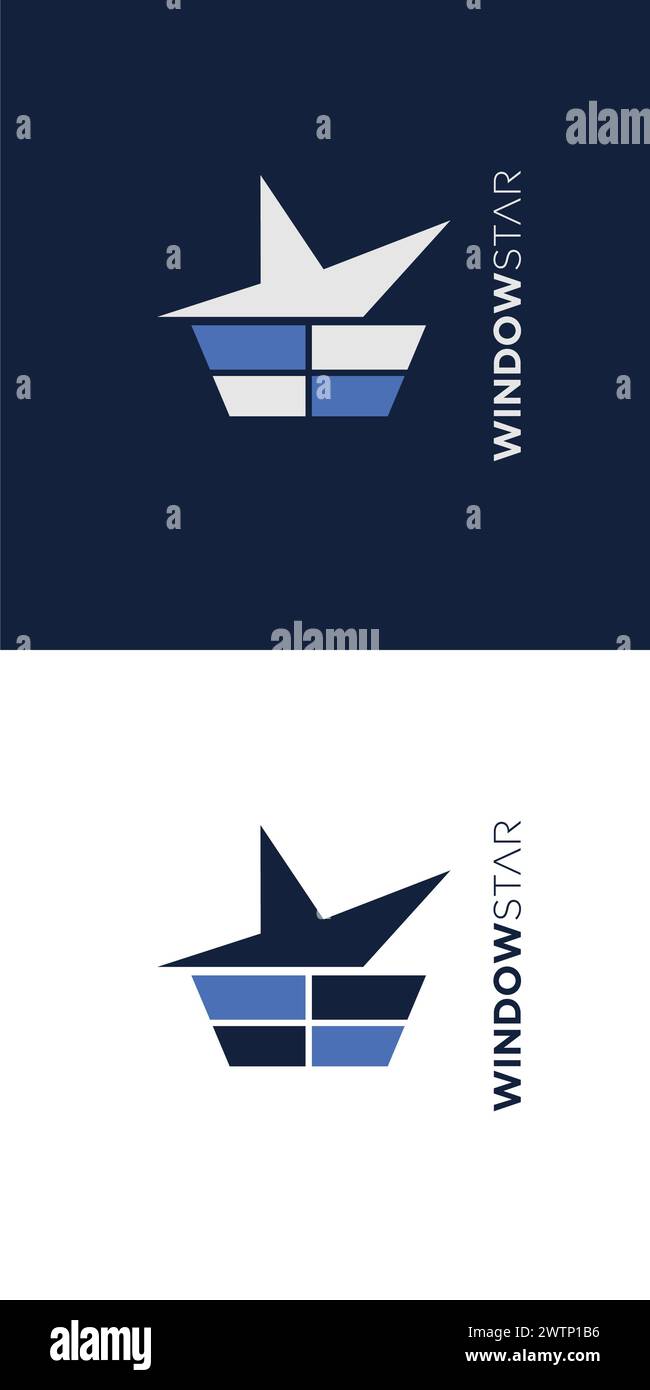 Unique and modern Window star logo design Stock Vector Image & Art - Alamy