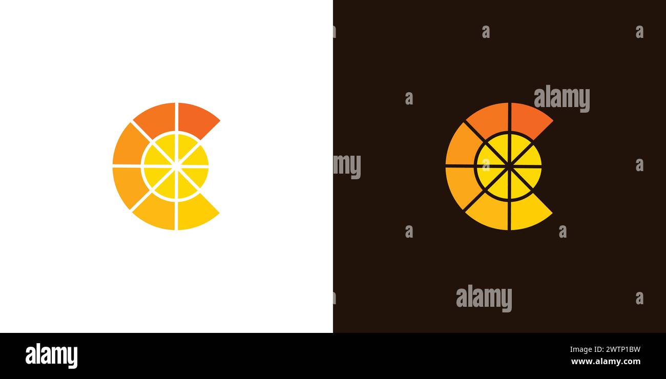 Orange C logo design is unique and colorful Stock Vector Image & Art ...