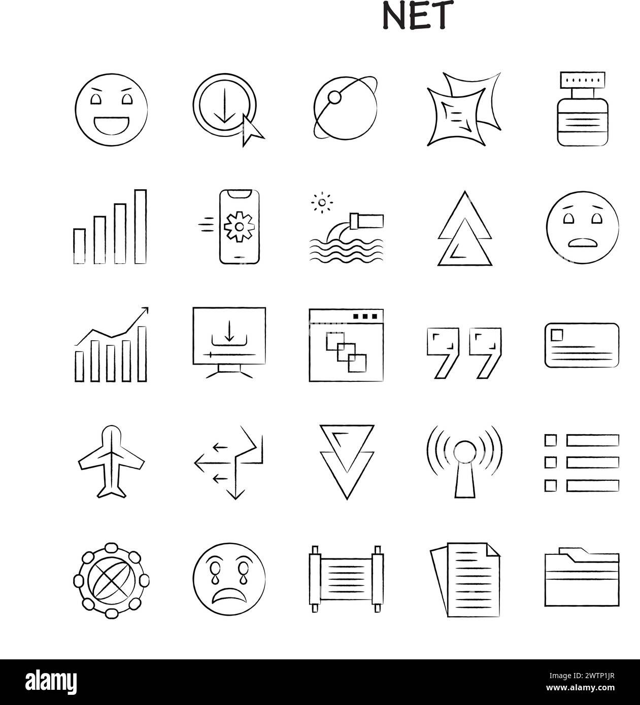 Infographics collection Black and White Stock Photos & Images - Alamy