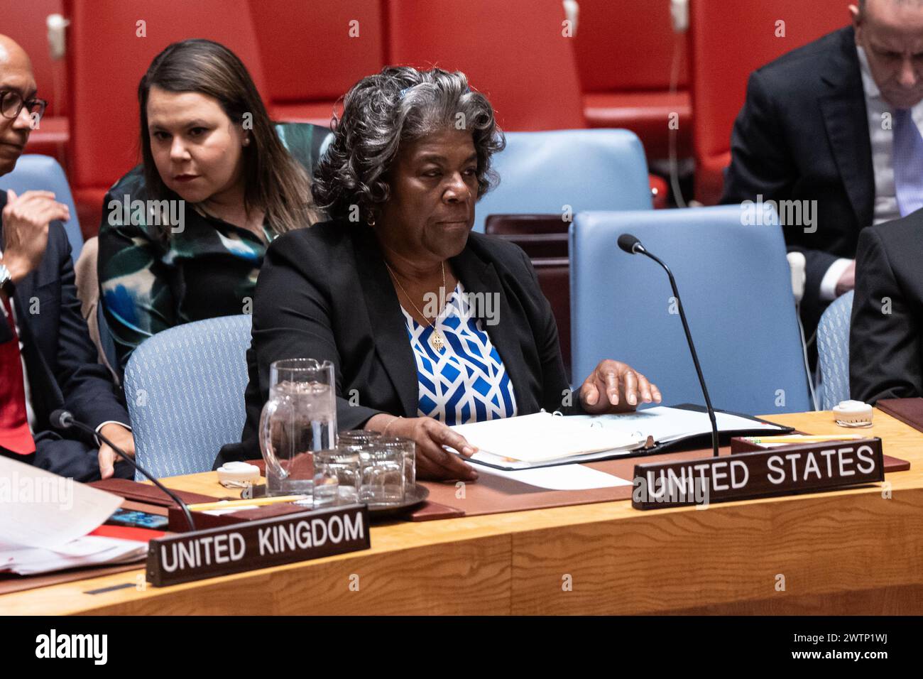 U. S. Ambassador Linda Thomas-Greenfield attends Security Council ...