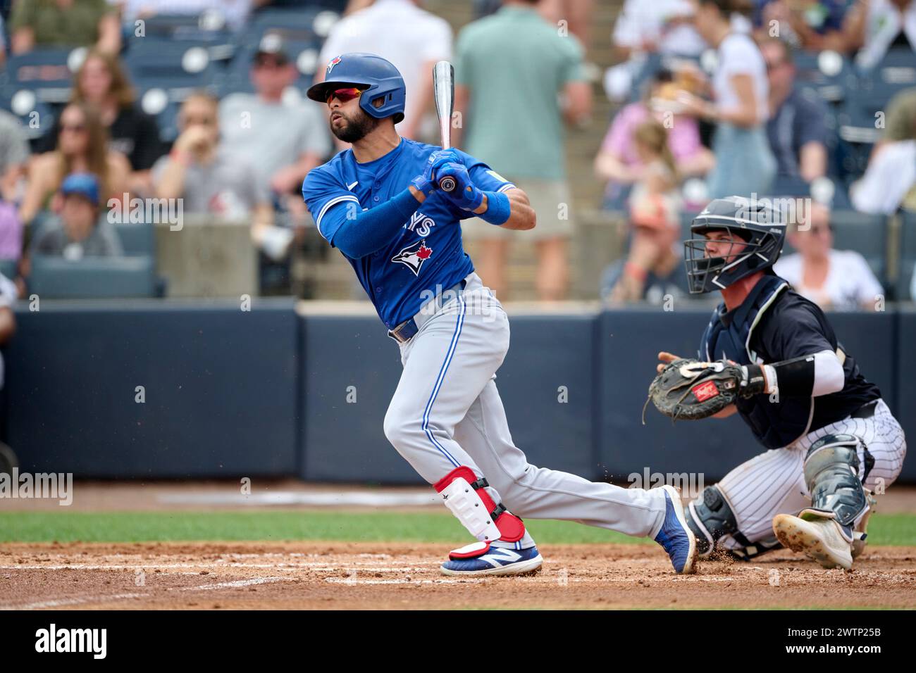 Toronto Blue Jays Isiah Kiner-Falefa (7) at bat during an MLB Spring ...
