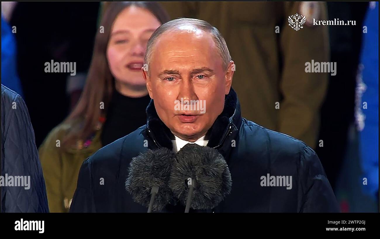 Moscow, Russia. 19th Mar, 2024. Russian President and presidential ...