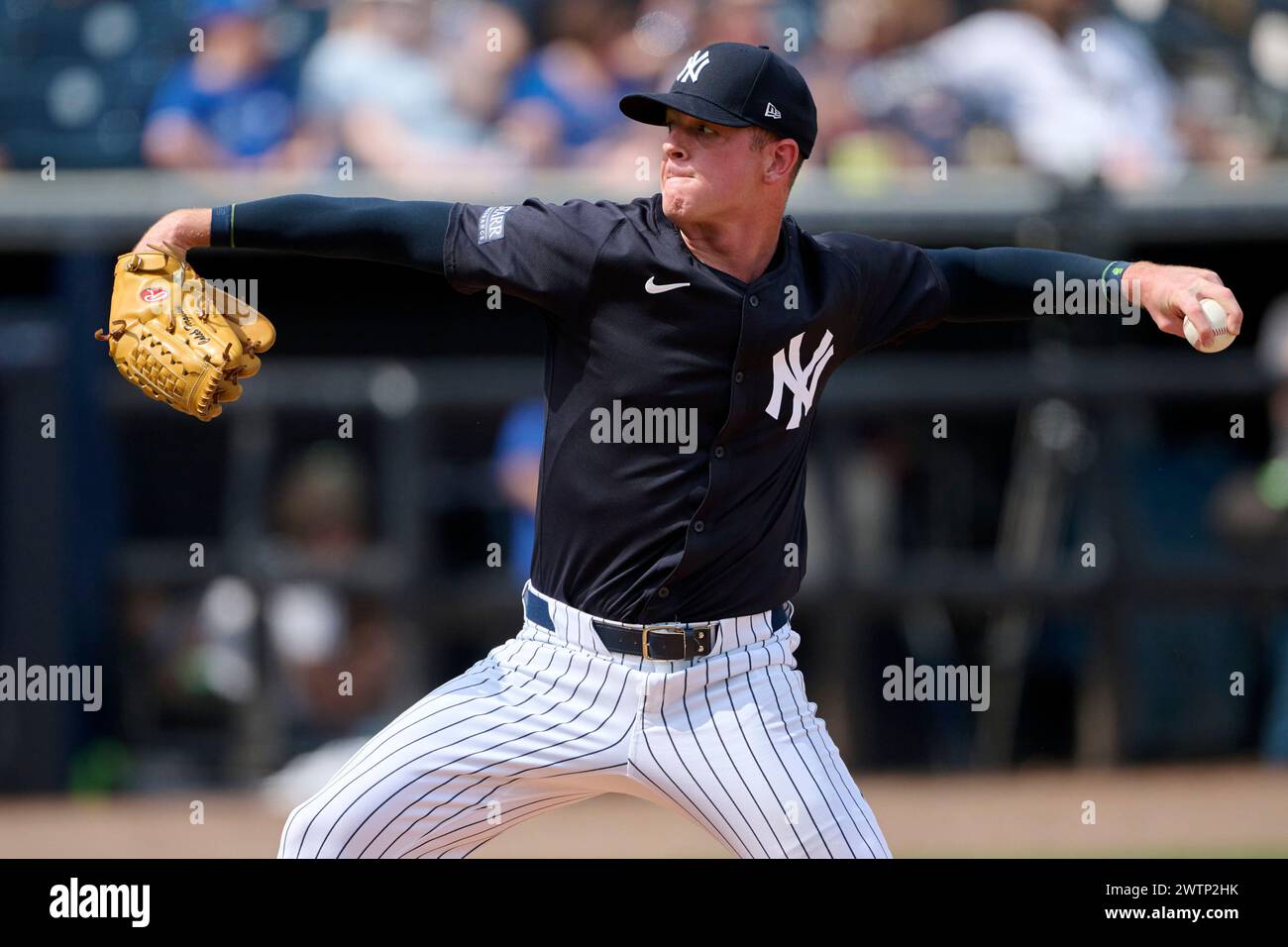 New York Yankees pitcher Caleb Ferguson (64) during an MLB Spring ...
