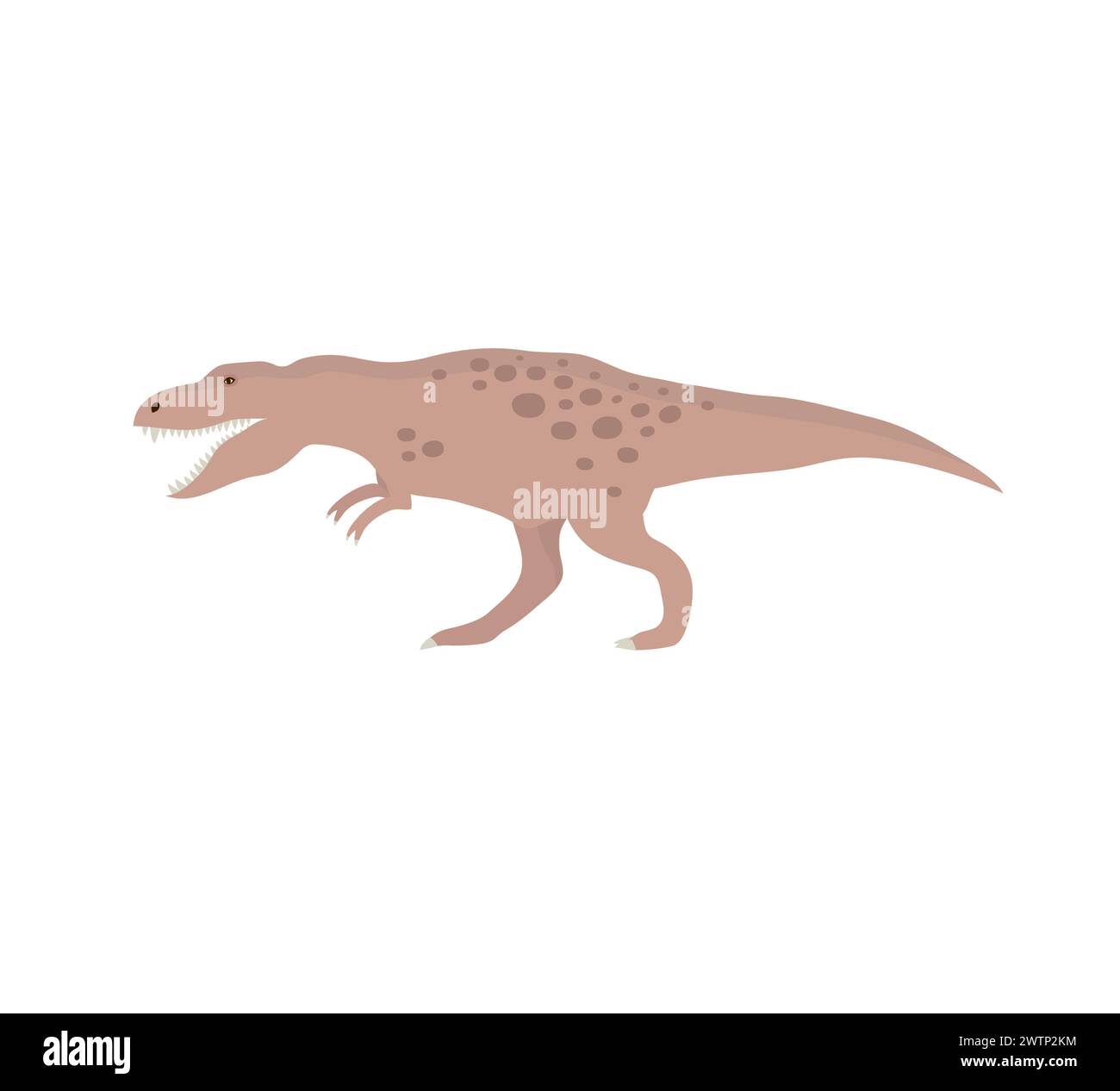 Vector flat hand drawn tyrannosaurus rex dinosaur isolated on white ...