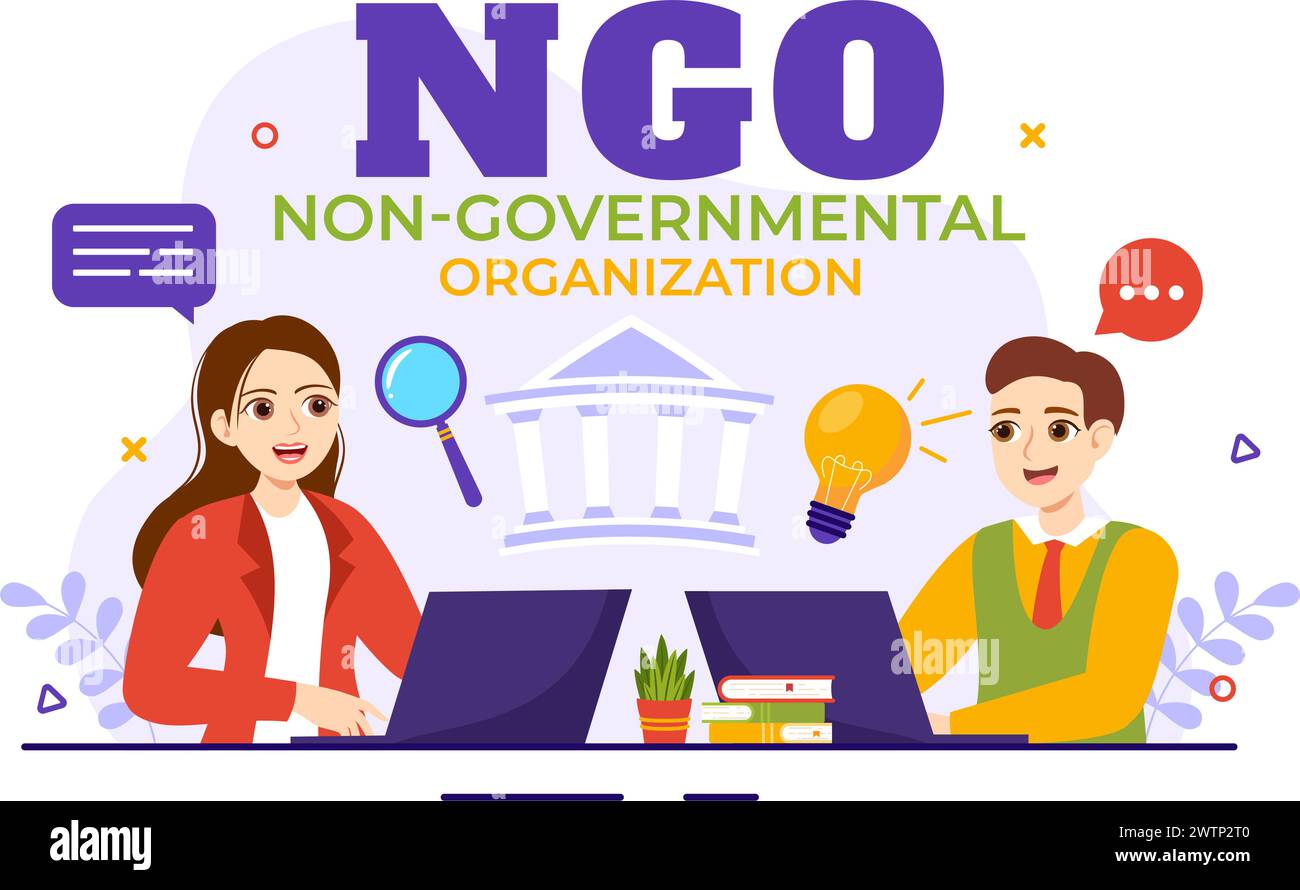 NGO or Non-Governmental Organization Vector Illustration to Serve ...