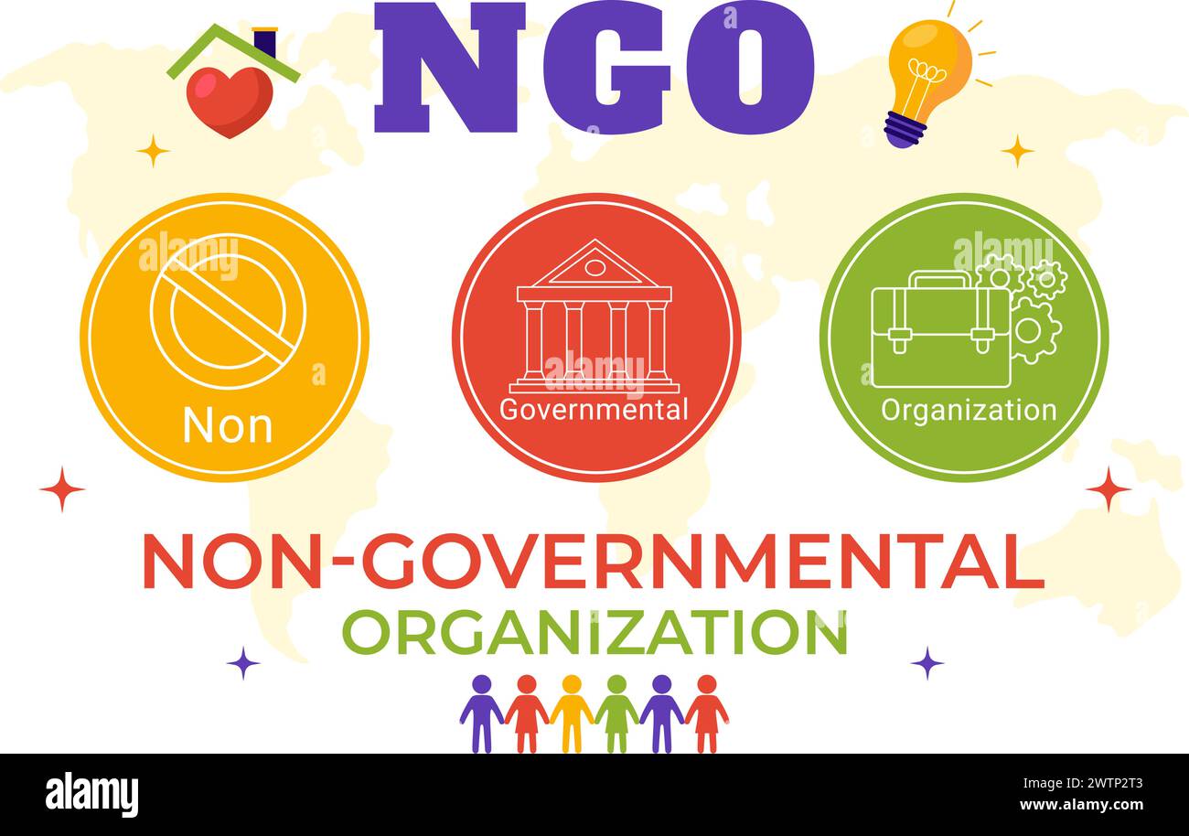 NGO or Non-Governmental Organization Vector Illustration to Serve Specific Social and Political ...