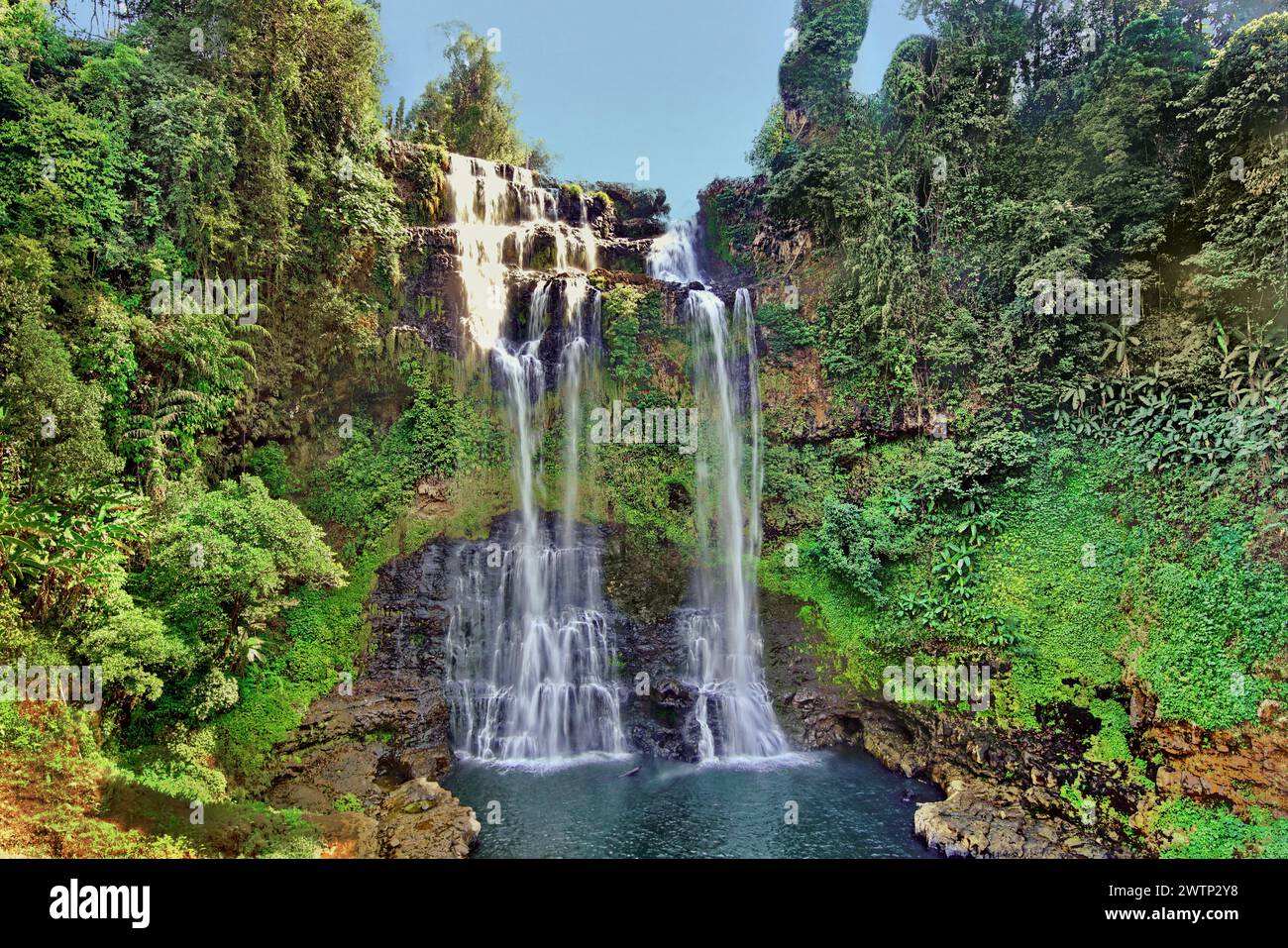 Tad Yuang ( Nguang Waterfall) Pakse Laos Stock Photo - Alamy
