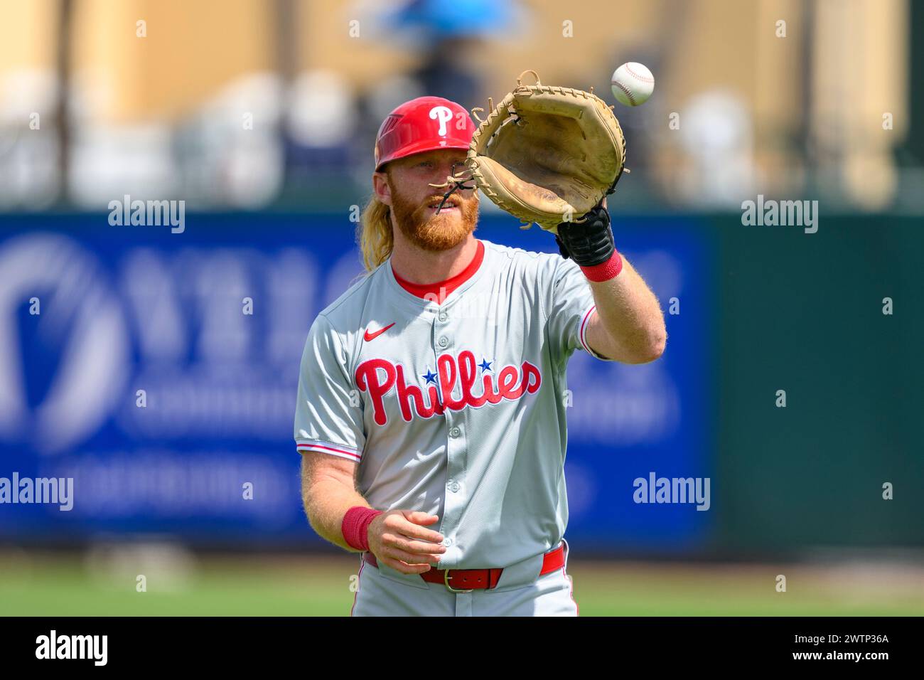 JUPITER, FL - MARCH 16: Philadelphia Phillies catcher William Simoneit ...