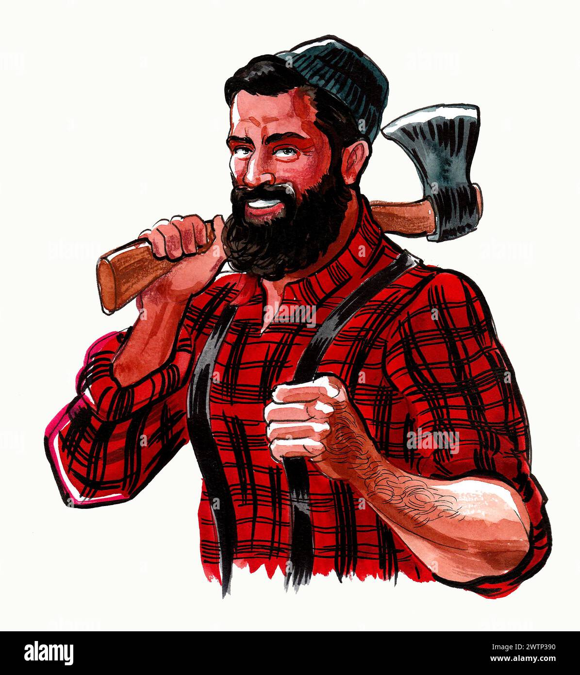 Lumberjack Beard Drawing