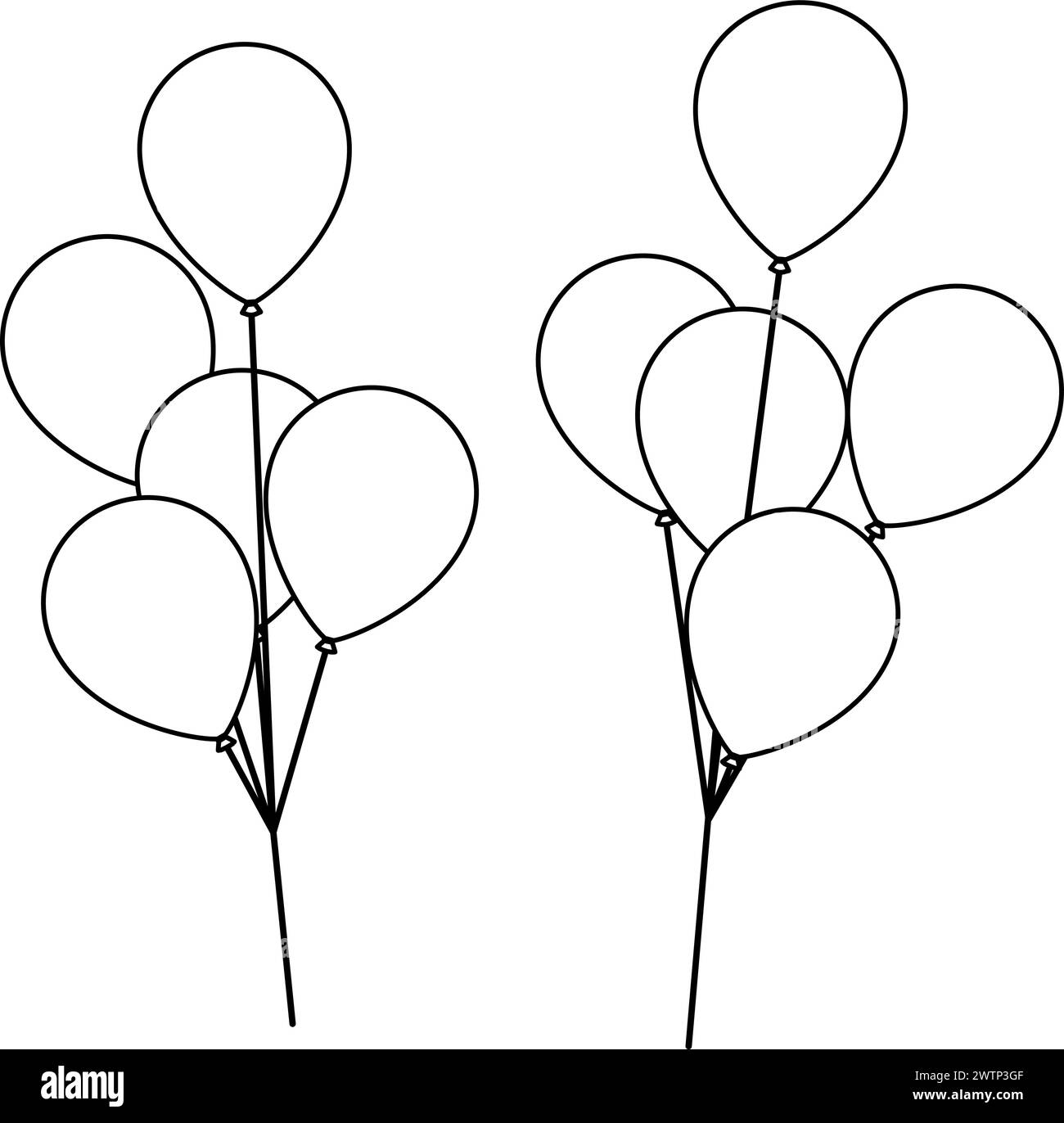 Balloons. Vector illustration that is easy to edit Stock Vector Image ...