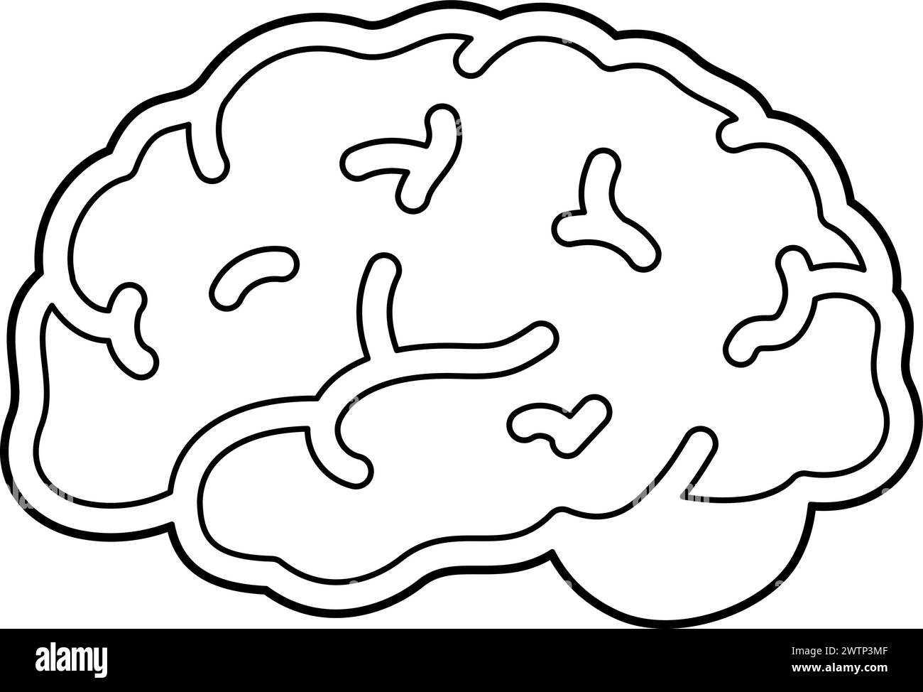Brain sideways.Vector illustration that is easy to edit Stock Vector ...