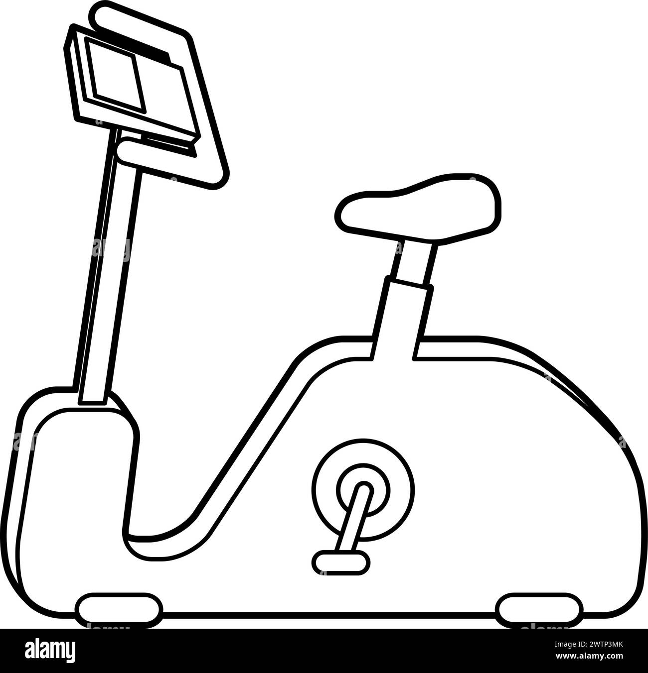 Exercise bike.Vector illustration that is easy to edit Stock Vector ...
