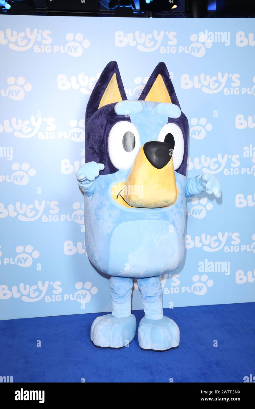 Bluey attends the UK premiere of Bluey's Big Play at Southbank Centre’s ...