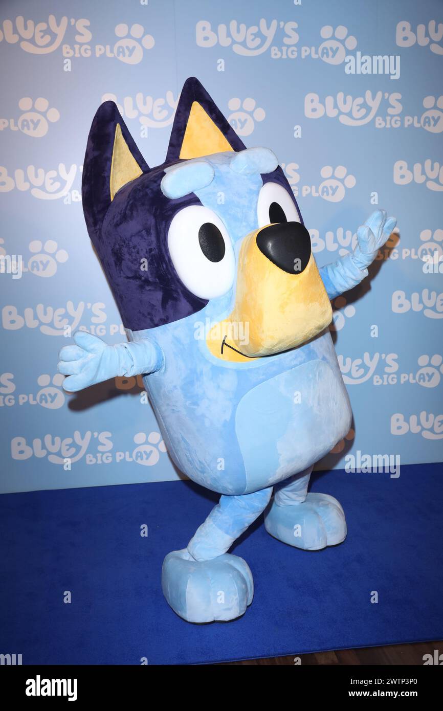 Bluey attends the UK premiere of Bluey's Big Play at Southbank Centre’s ...