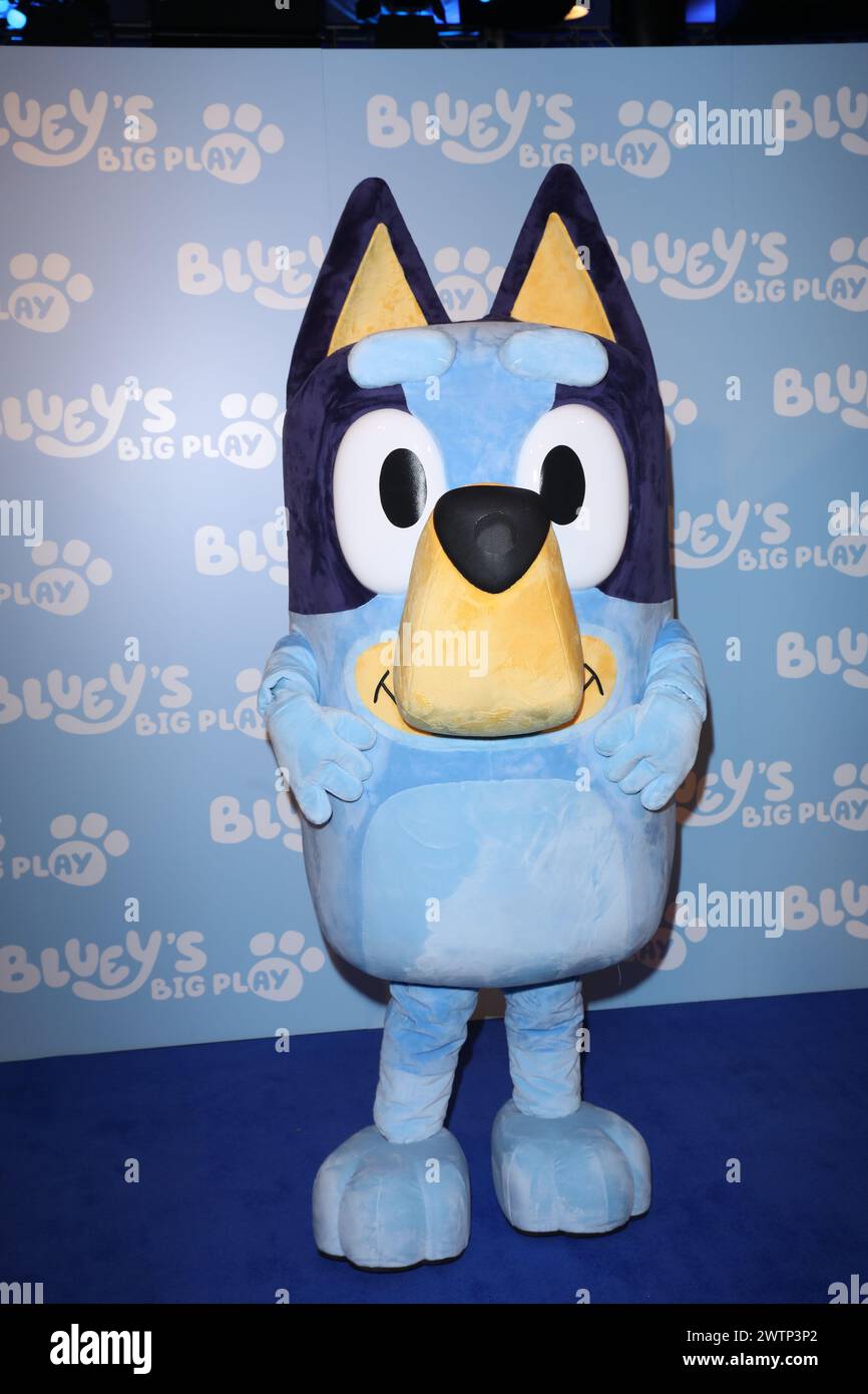 Bluey attends the UK premiere of Bluey's Big Play at Southbank Centre’s ...