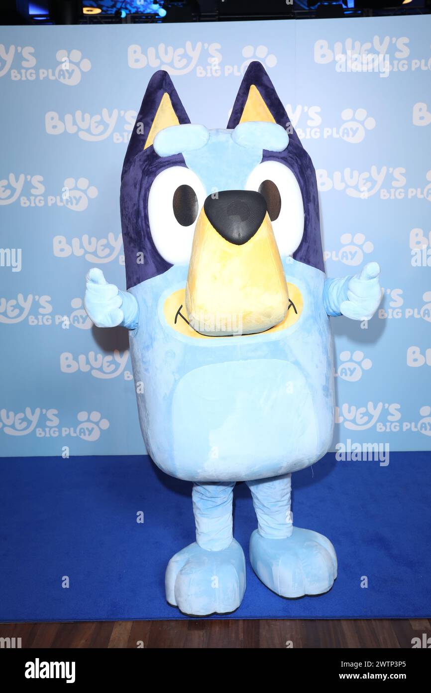 Bluey attends the UK premiere of Bluey's Big Play at Southbank Centre’s ...