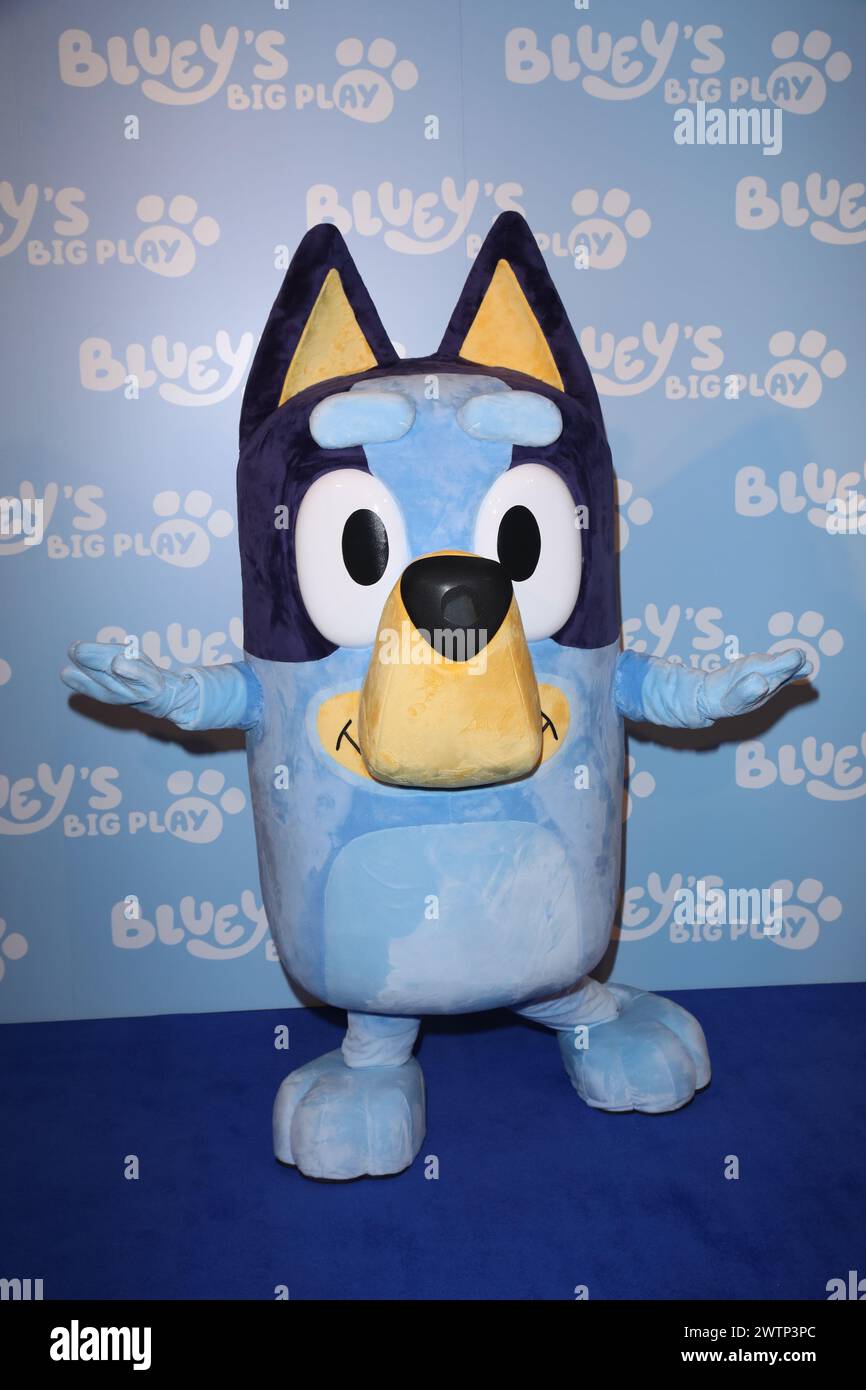 Bluey attends the UK premiere of Bluey's Big Play at Southbank Centre’s ...