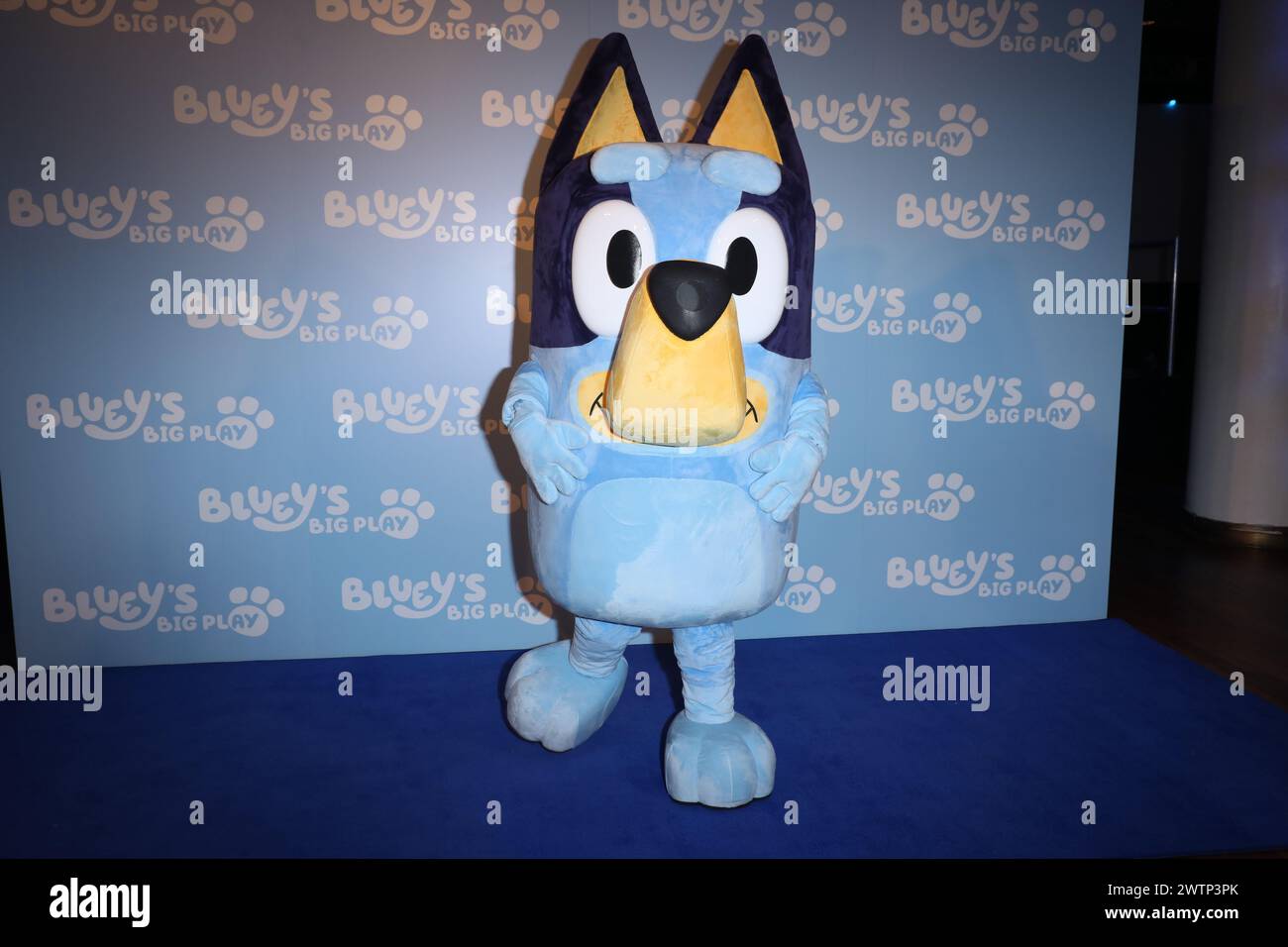 Bluey attends the UK premiere of Bluey's Big Play at Southbank Centre’s ...
