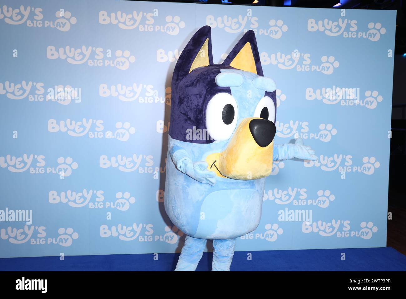 Bluey attends the UK premiere of Bluey's Big Play at Southbank Centre’s ...