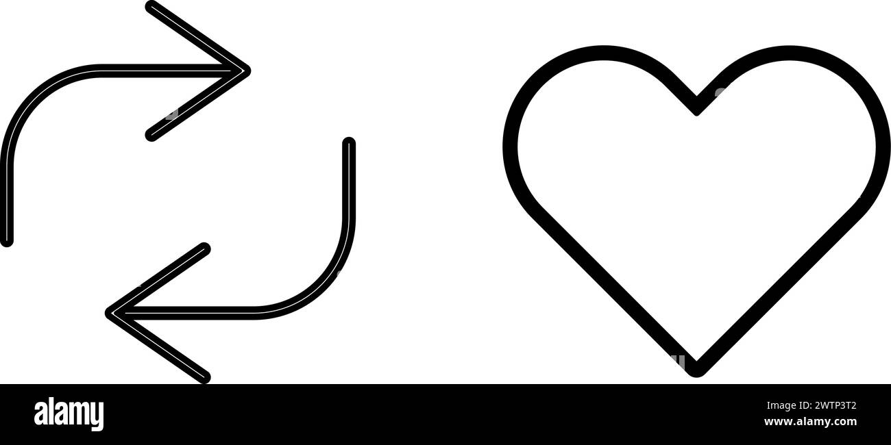 Like and share icon.Vector illustration that is easy to edit Stock ...