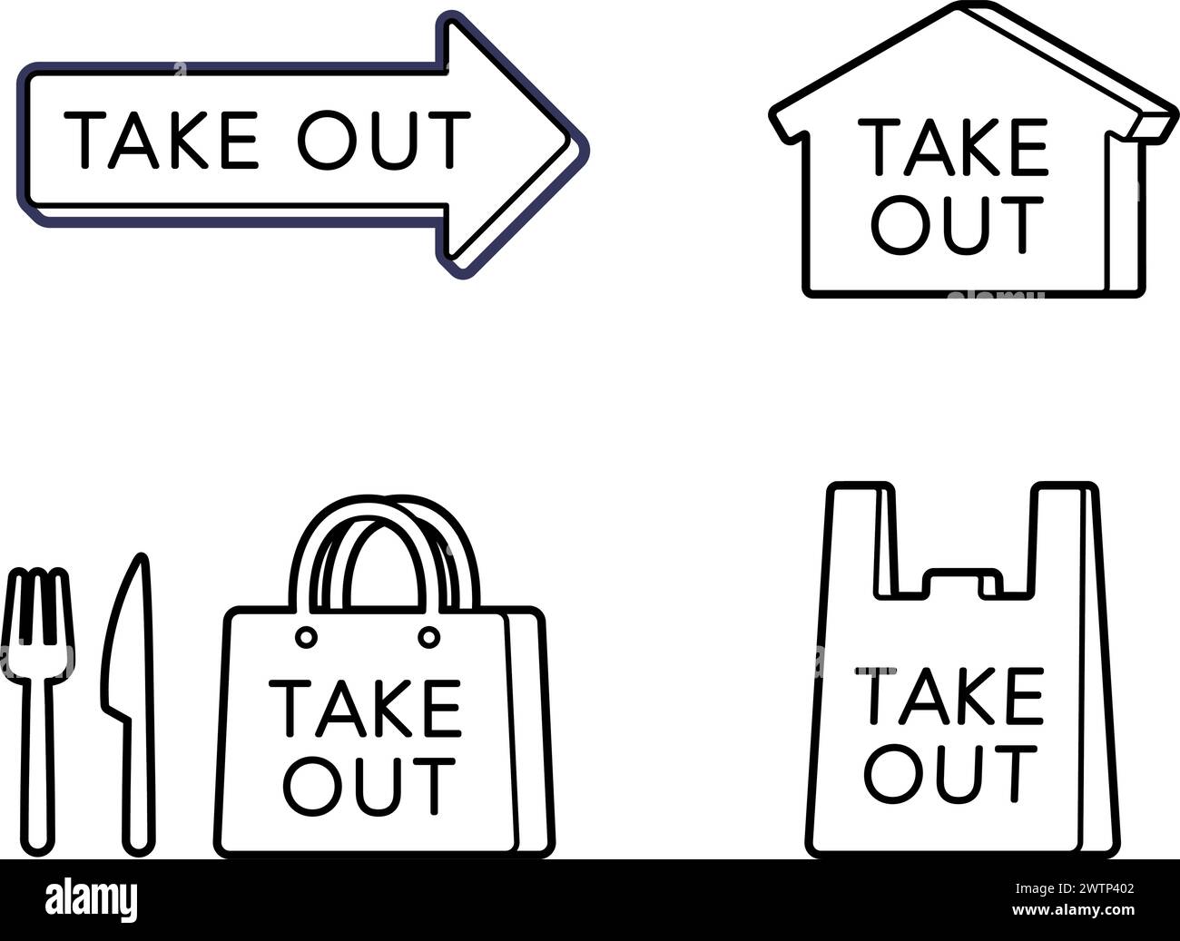 Takeout icon.Vector illustration that is easy to edit Stock Vector ...