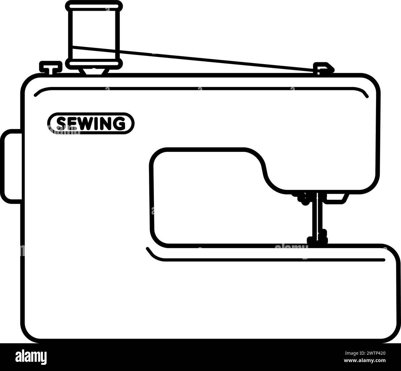 Sewing machine Back. Vector illustration that is easy to edit Stock ...