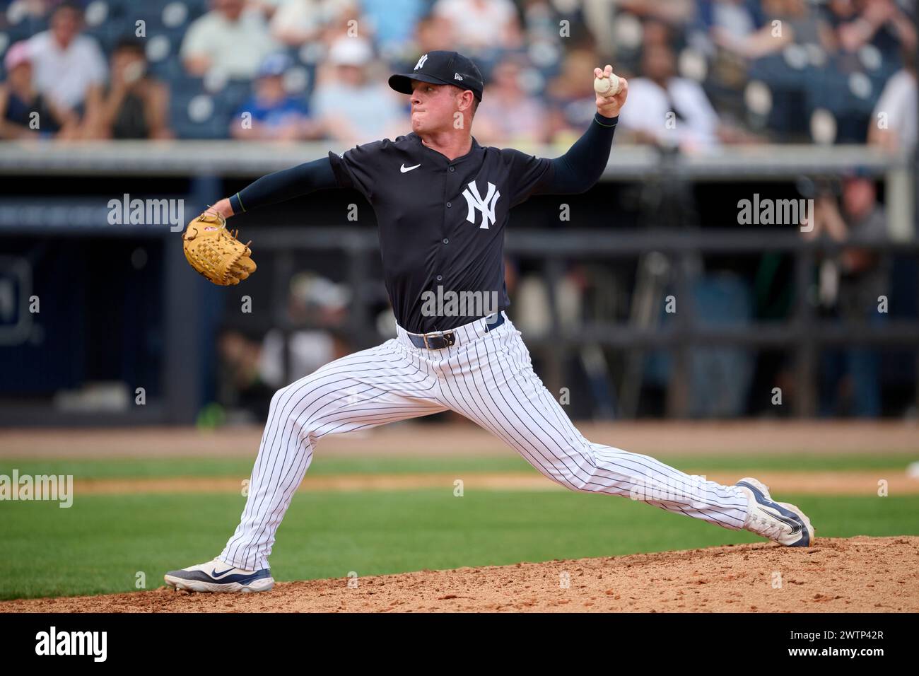 New York Yankees pitcher Caleb Ferguson (64) during an MLB Spring ...
