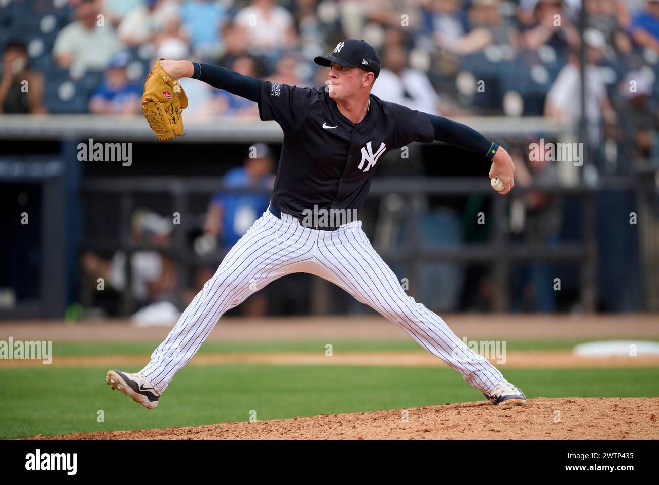 New York Yankees pitcher Caleb Ferguson (64) during an MLB Spring ...