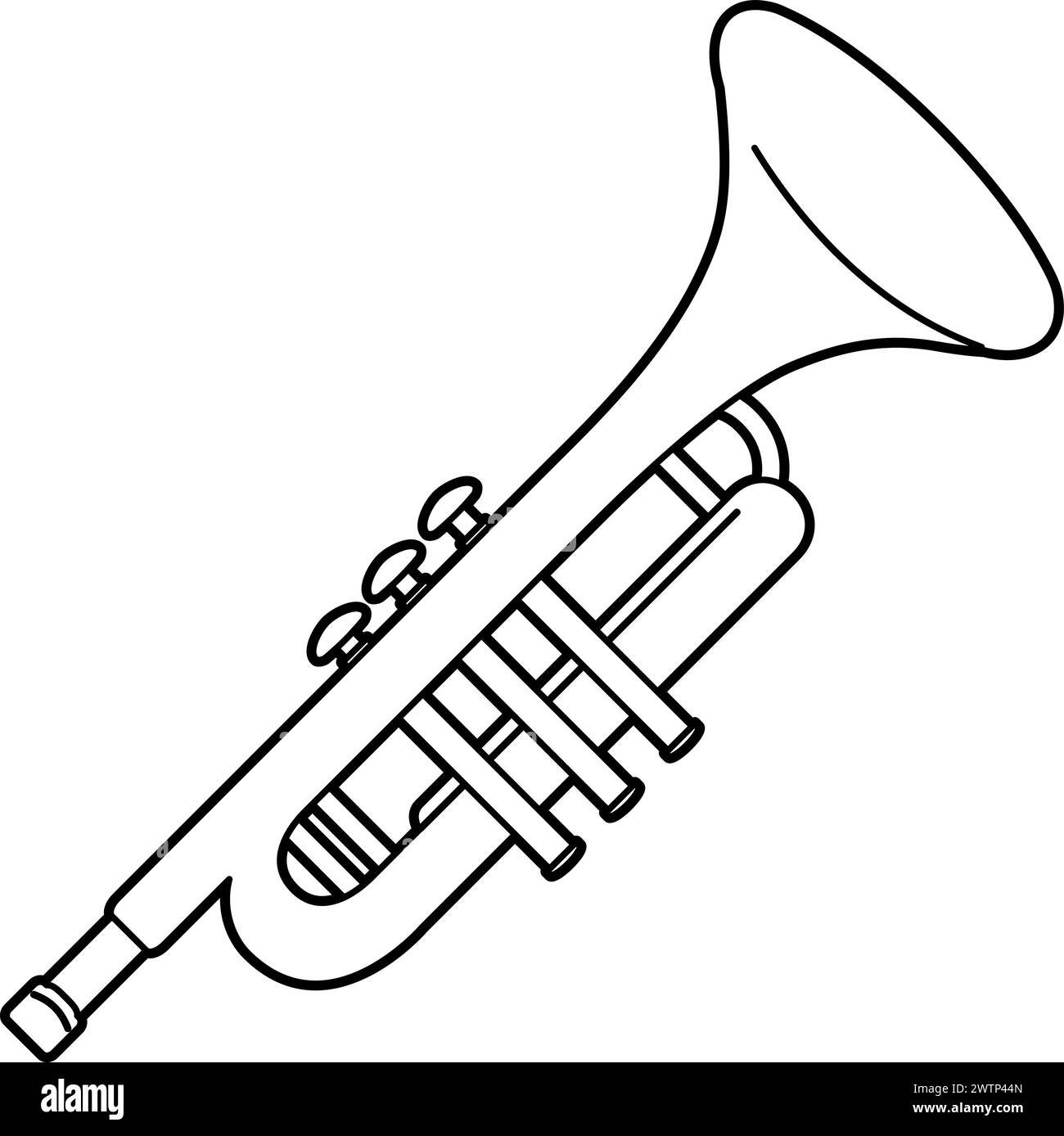 trumpet. Vector illustration that is easy to edit Stock Vector Image ...