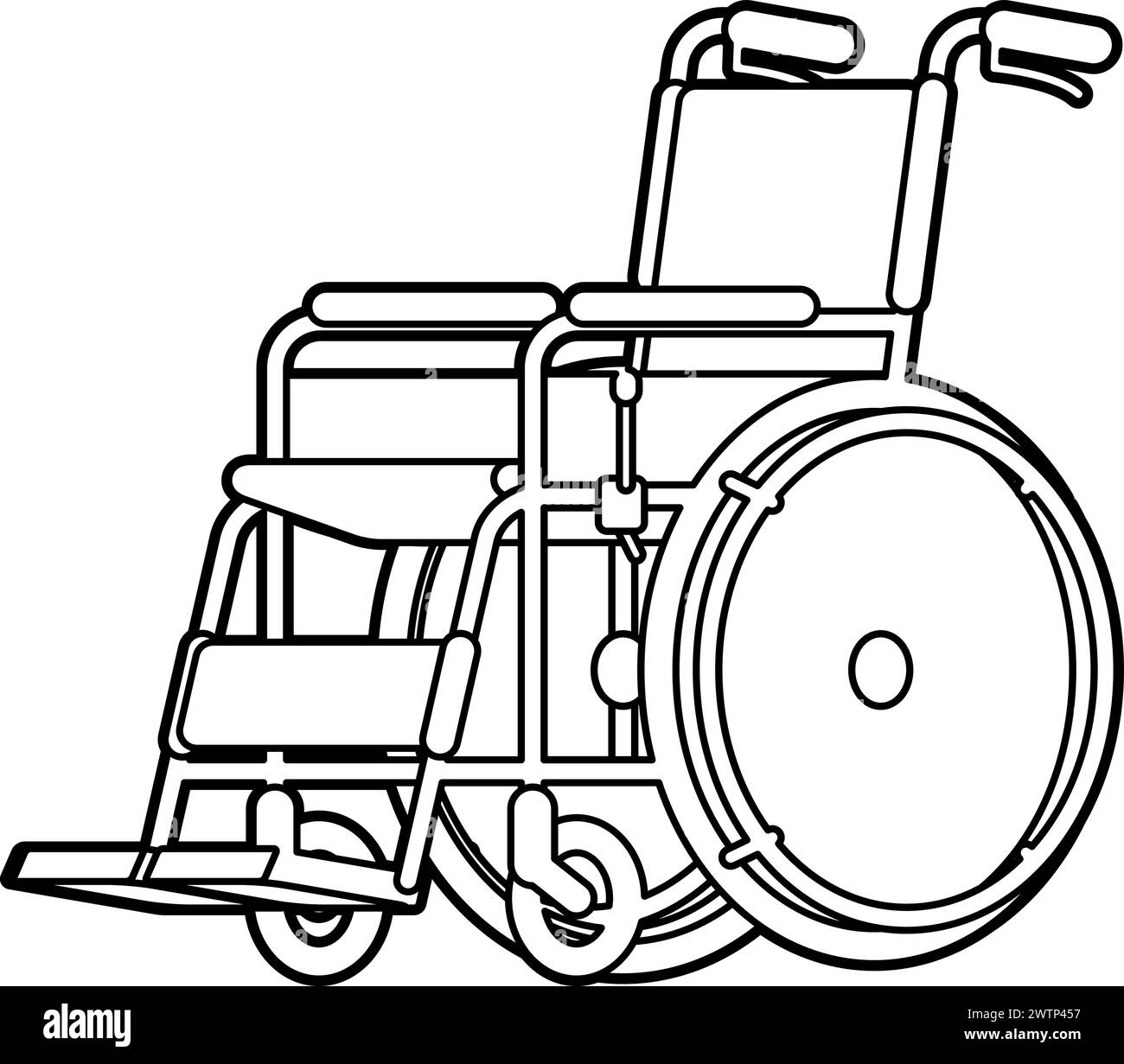 wheelchair. Normal type and self-propelled type.Vector illustration ...