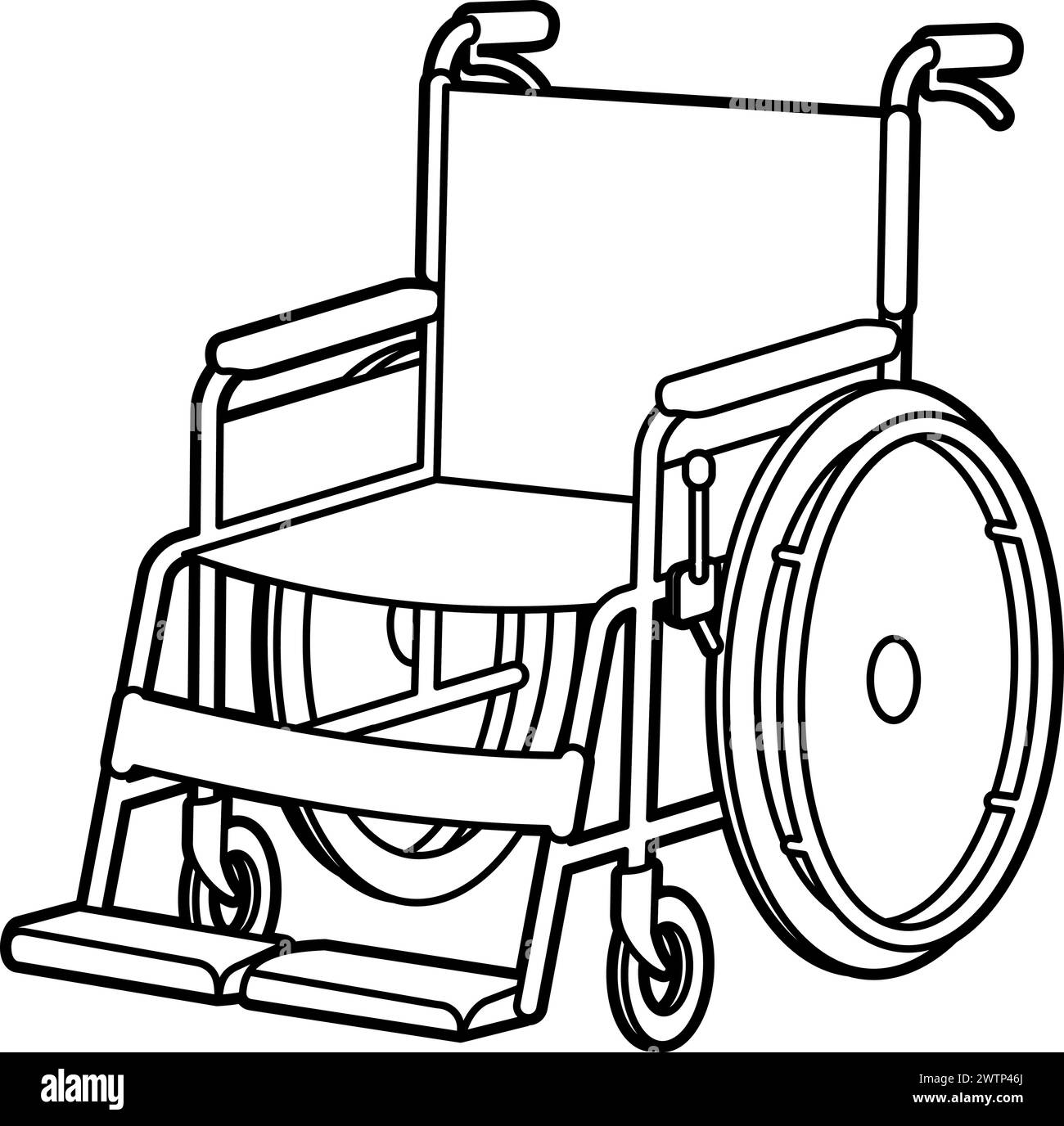 wheelchair. Normal type and self-propelled type. Diagonally forward ...