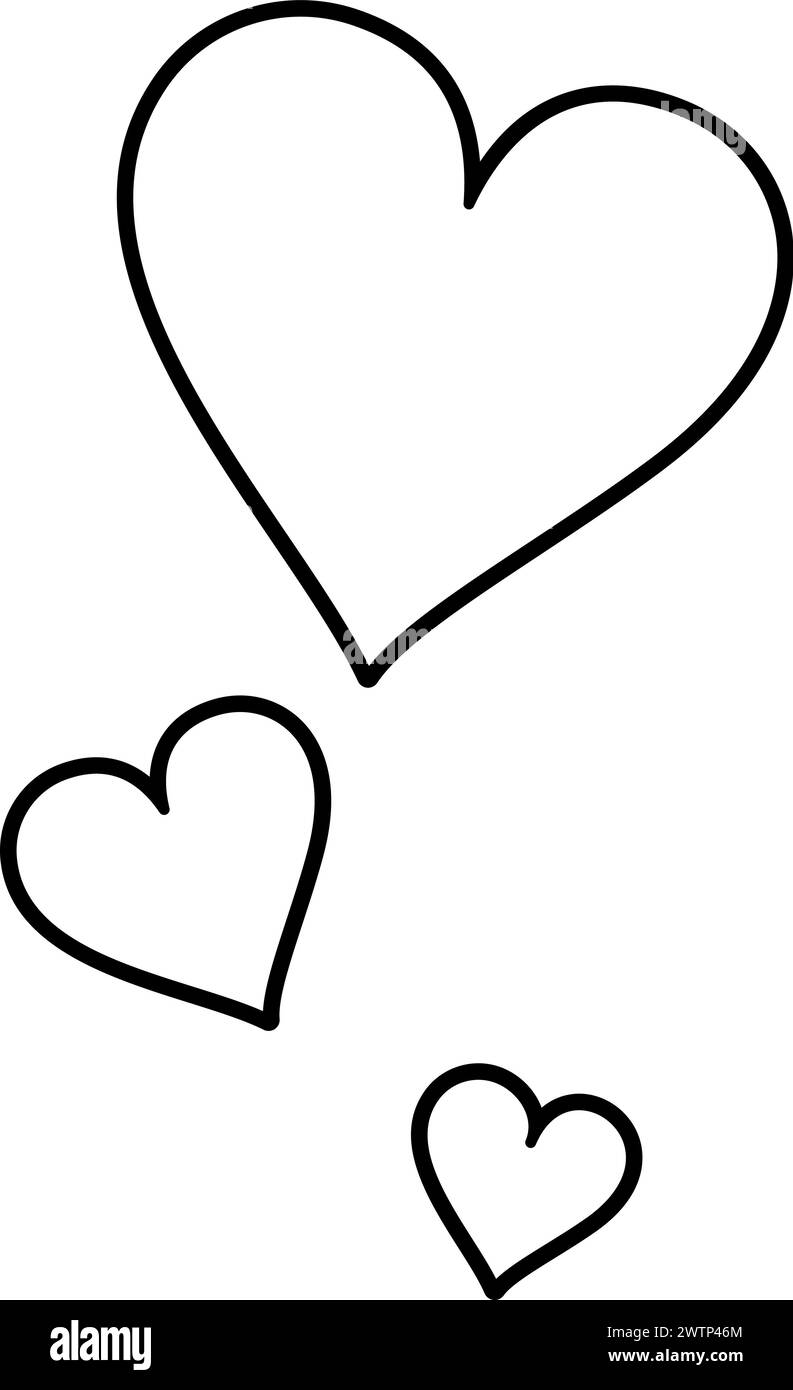 Multiple heart marks.Vector illustration that is easy to edit Stock ...