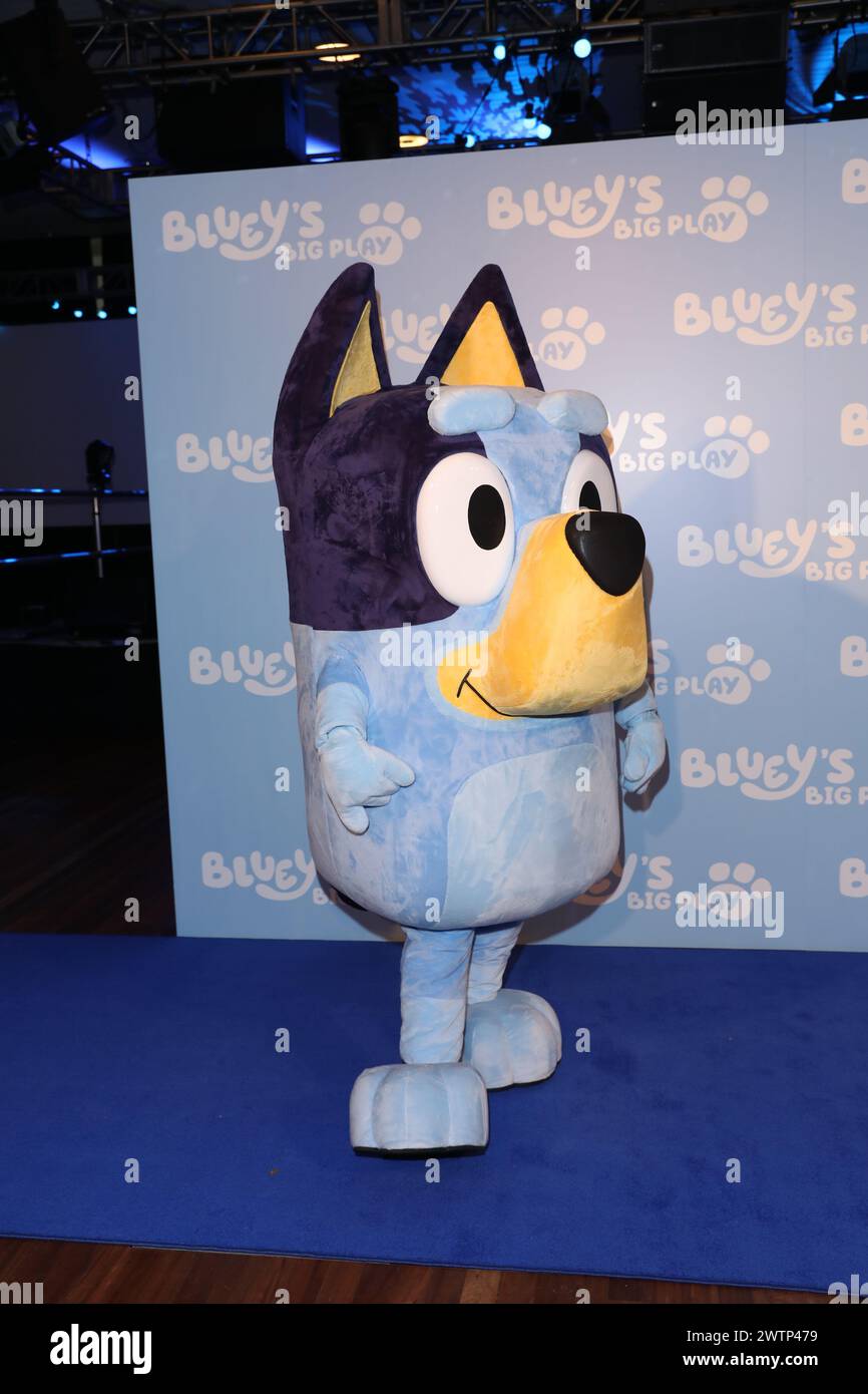 Bluey attends the UK premiere of Bluey's Big Play at Southbank Centre’s ...