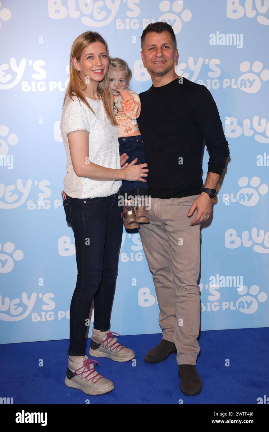 Rachel Riley, Pasha Kovalev attend the UK premiere of Bluey's Big Play ...