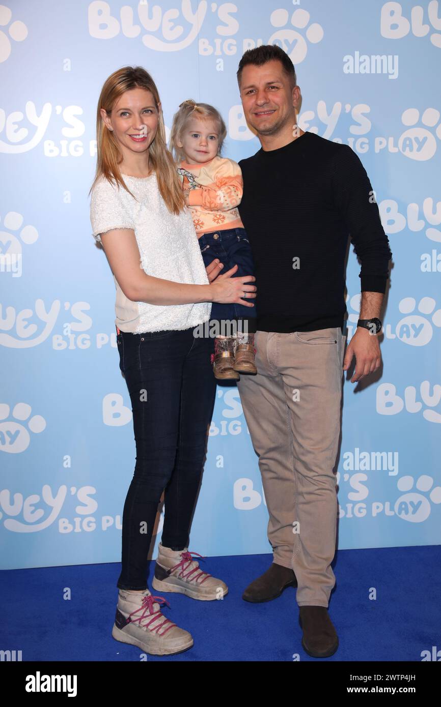 Rachel Riley, Pasha Kovalev attend the UK premiere of Bluey's Big Play ...